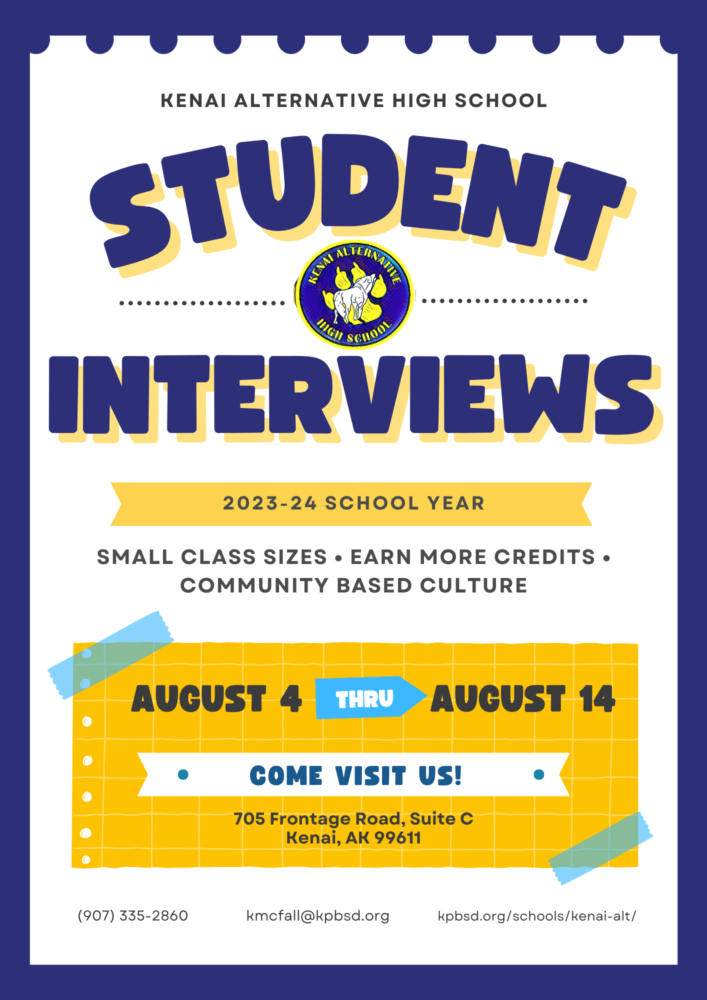 New Student Interviews – Kenai Alternative High School