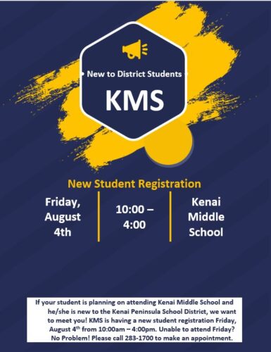 NEW TO DISTRICT KMS STUDENTS – Kenai Middle School