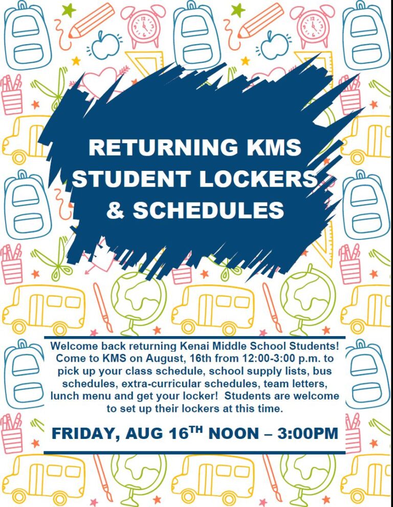 RETURNING KMS STUDENTS 8/16 – Kenai Middle School