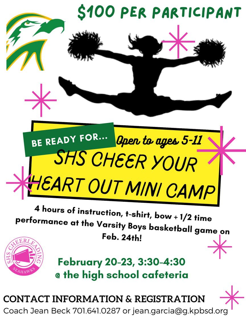 SHS Cheer Your Heart Out Mini Camp – Seward Elementary